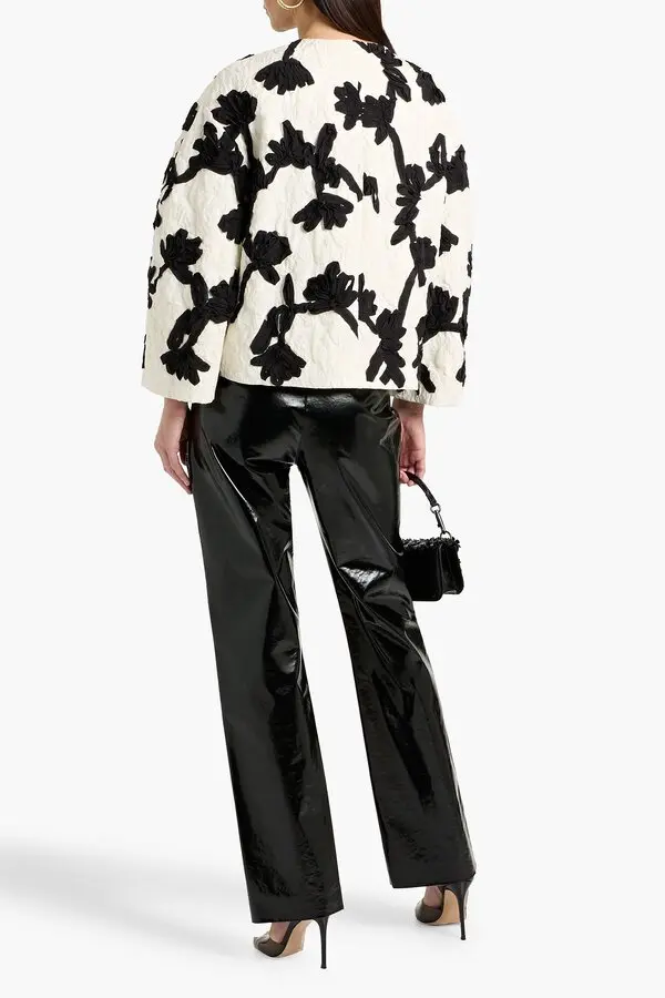 Erdem Appliquéd Cloqué-jacquard Jacket