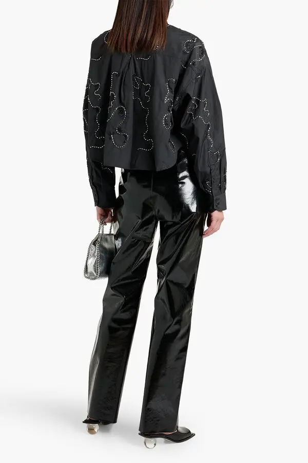Rag & Bone Beatrice Cropped Cotton-poplin Shirt