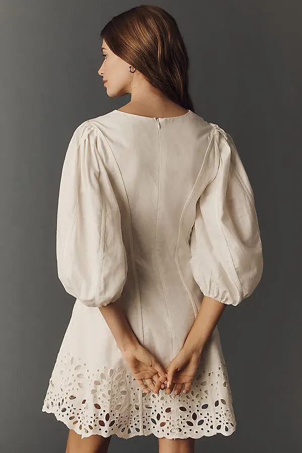 Endless Rose Eyelet Puff-sleeve Dress