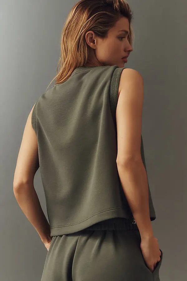 Varley Shea Crop Tank Top - Thyme