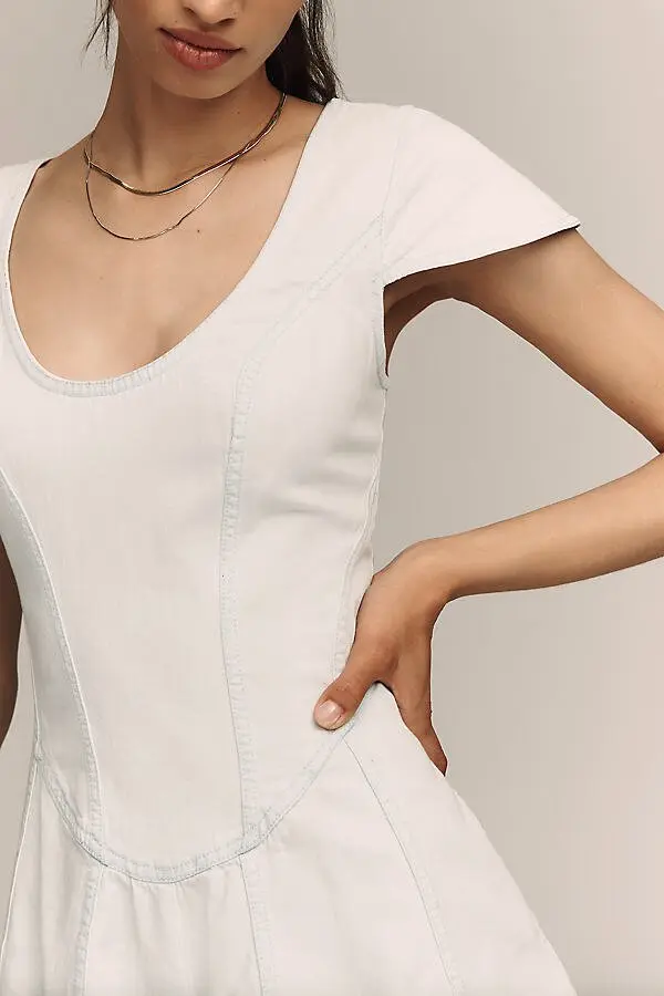 Anthropologie Cotton Scoop-neck Romper
