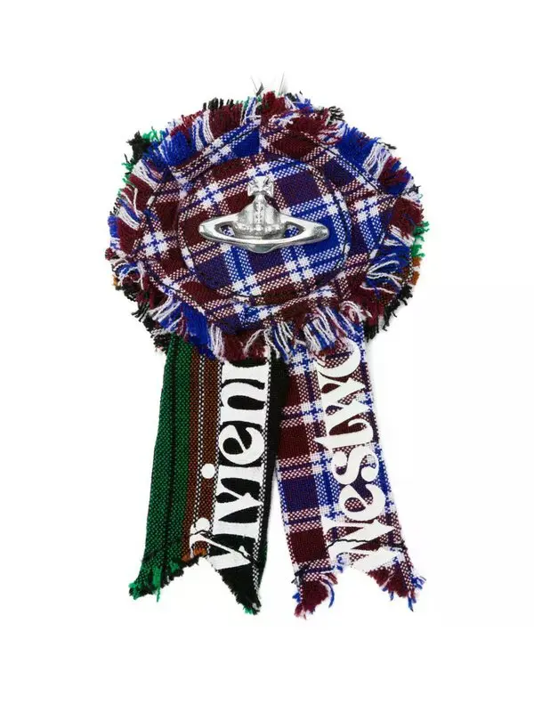 VIVIENNE WESTWOOD Rosette Orb Tartan Charm - Blue