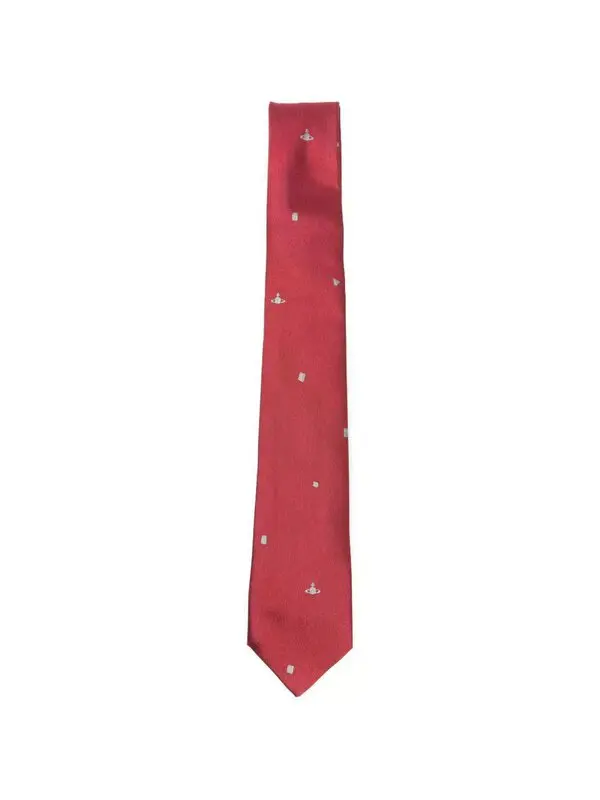 VIVIENNE WESTWOOD Orb Pointed Tie - Red