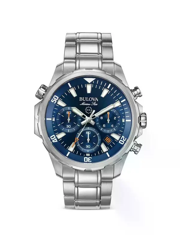 Bulova Marine Star 43mm Chronograph Watch - Blue