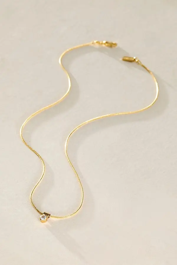 SET & STONES Ellie Birthstone Necklace - April