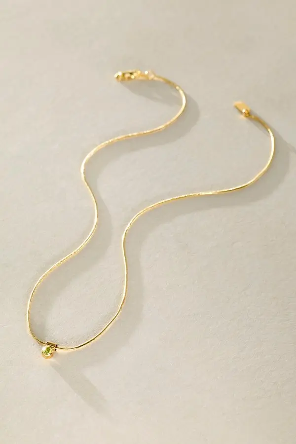 SET & STONES Ellie Birthstone Necklace - Aug