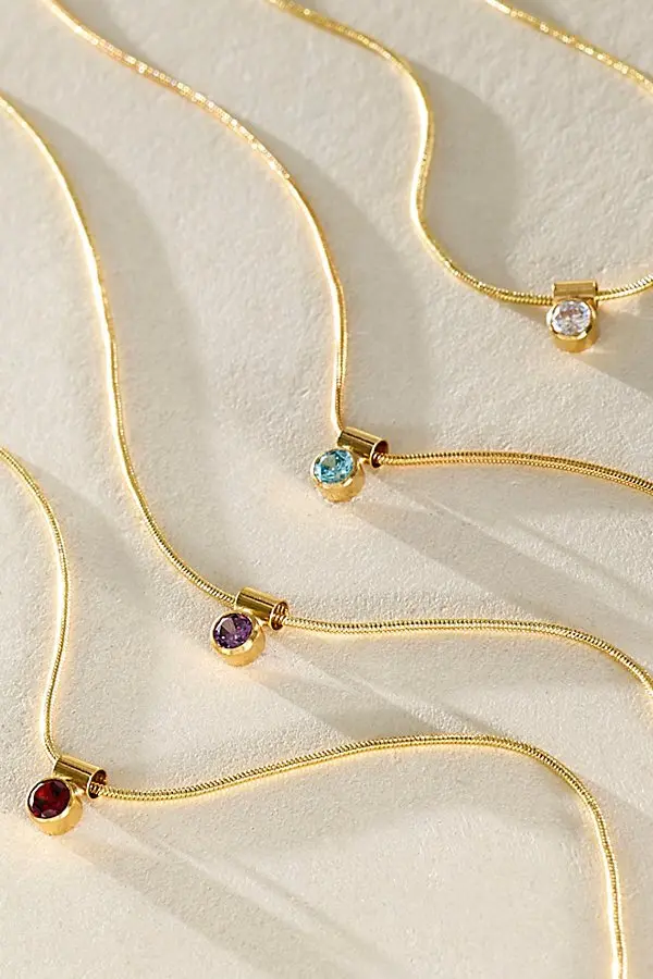 SET & STONES Ellie Birthstone Necklace - Jan