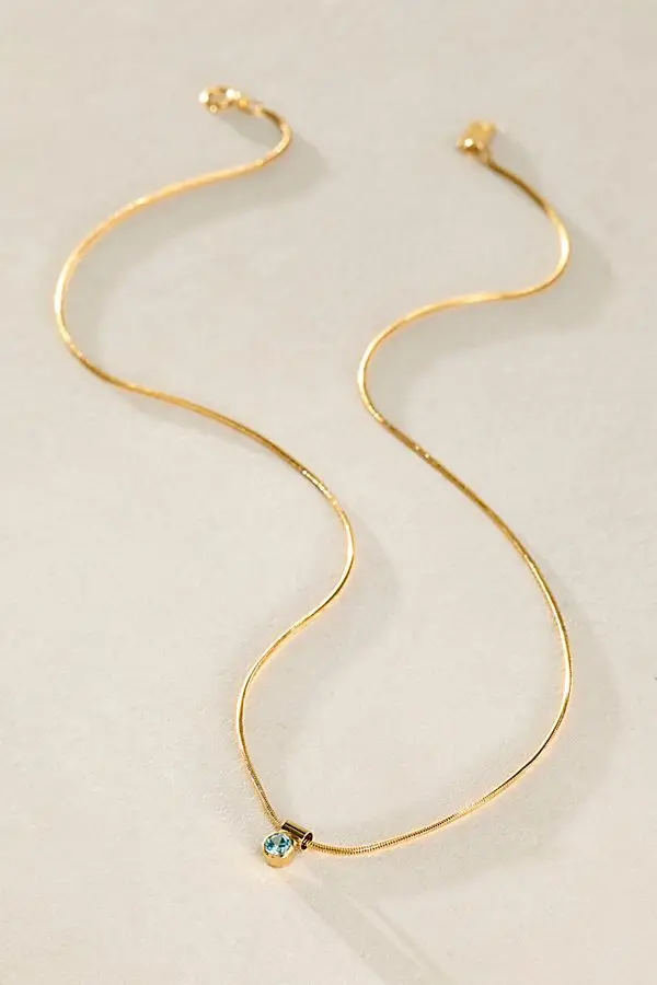 SET & STONES Ellie Birthstone Necklace - March