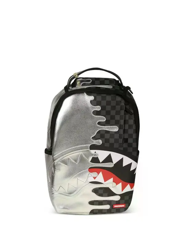 SPRAYGROUND Checkered Metallic-finish Backpack - Black