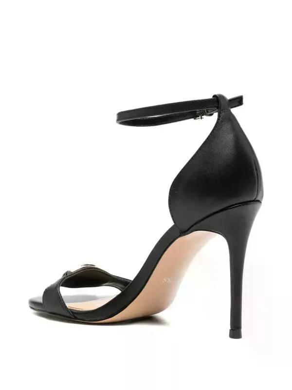 Guess Logo-plaque Leather Stiletto Sandals