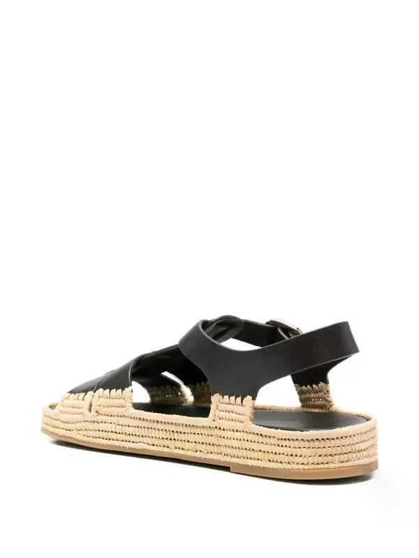 PALOMA BARCELO Yuka Leather Sandals - Brown