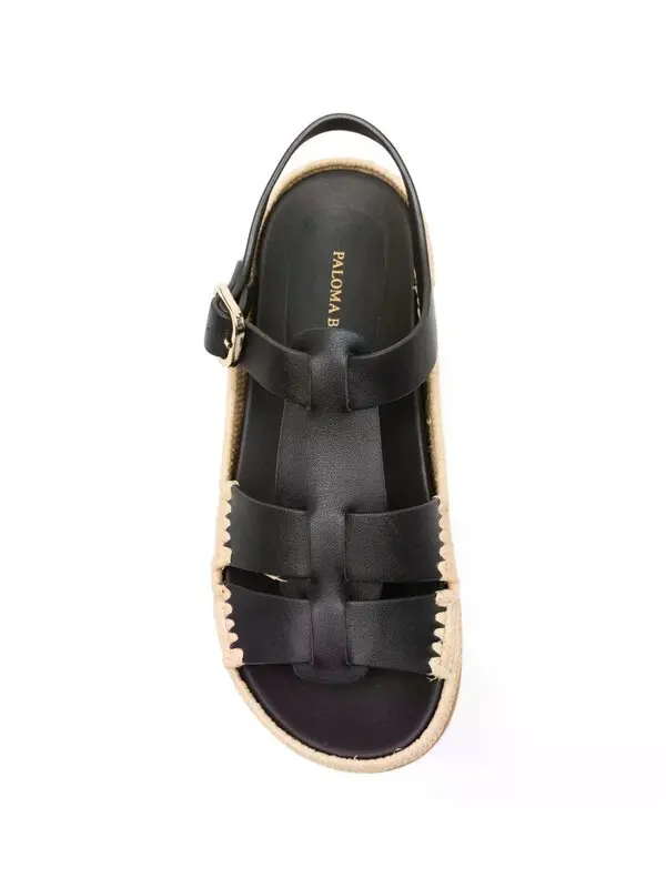PALOMA BARCELO Yuka Leather Sandals - Brown