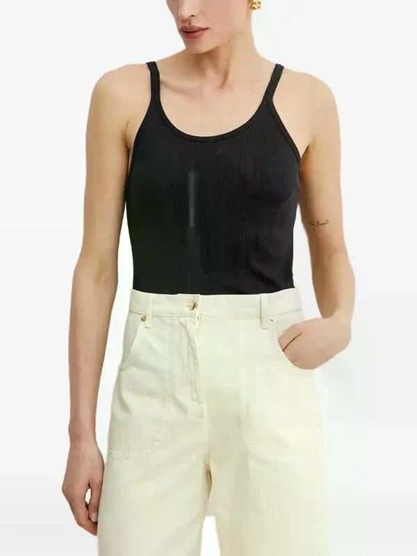 Pinko Ribbed Tank Top - Black