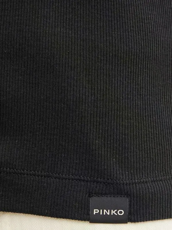 Pinko Ribbed Tank Top - Black