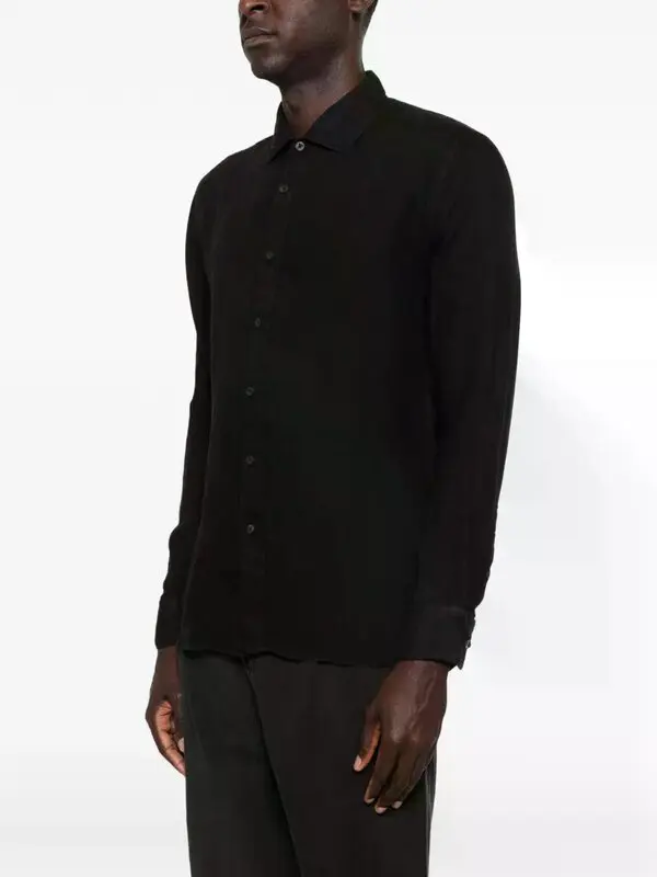 120% Lino Long-sleeve Button-up Shirt