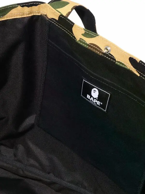 A BATHING APE Camo Print Cotton Tote