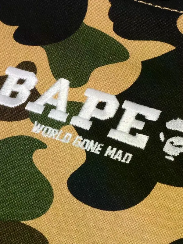 A BATHING APE Camo Print Cotton Tote