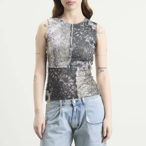 MAISON MARGIELA Patchwork Sequin Top