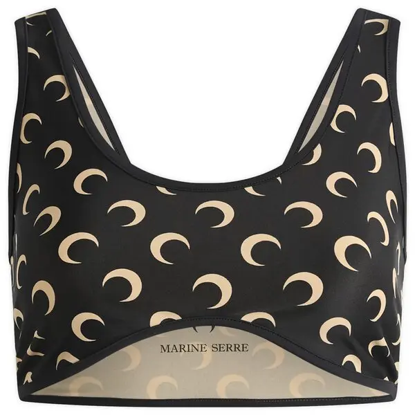 MARINE SERRE Moon Printed Bra - Inverse Tan