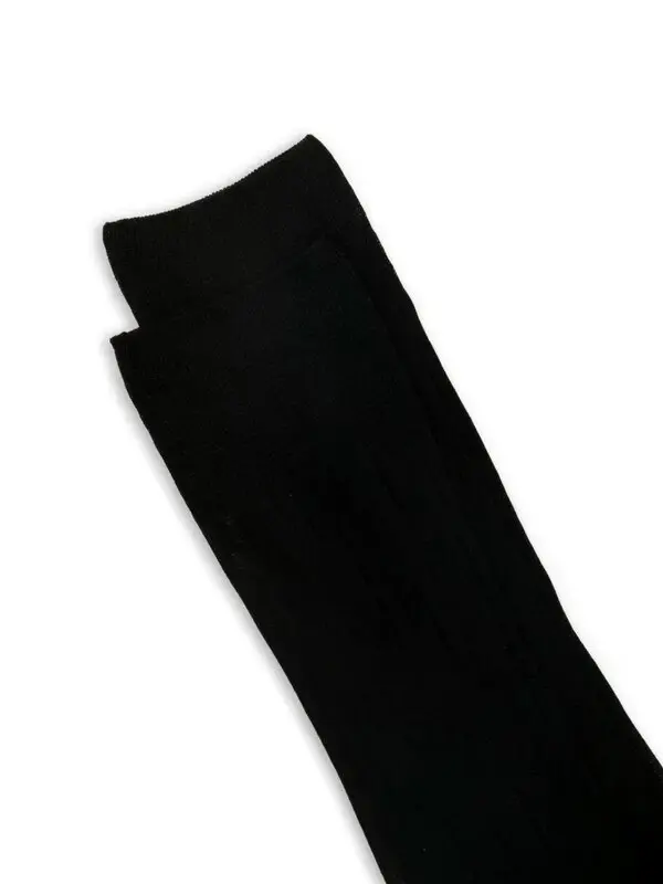 Zegna Ribbed-knit Socks - Black
