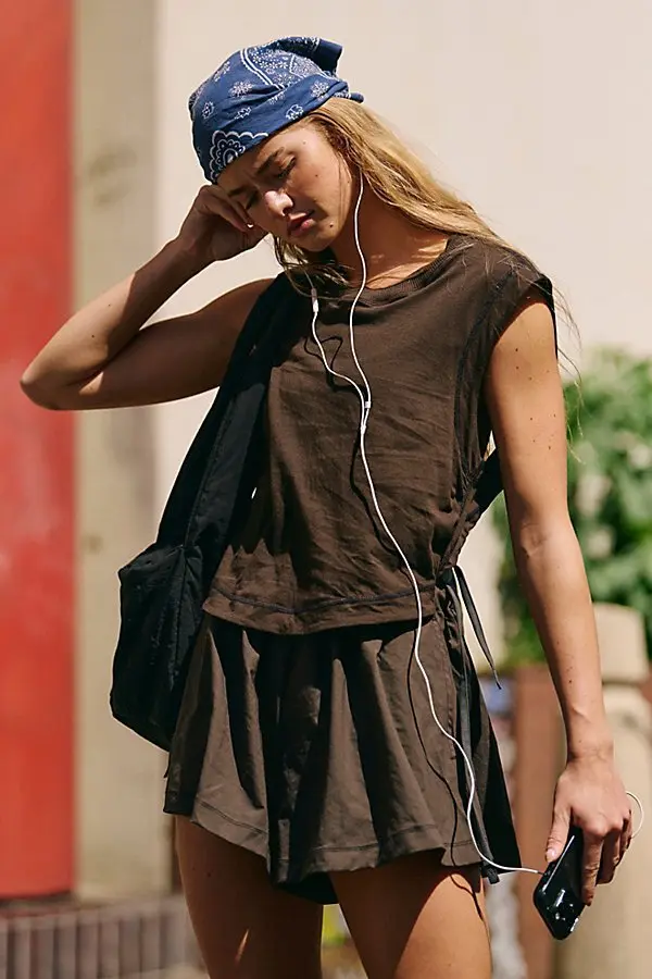 Free People Fit To Be Tied Onesie - Chocolate Combo