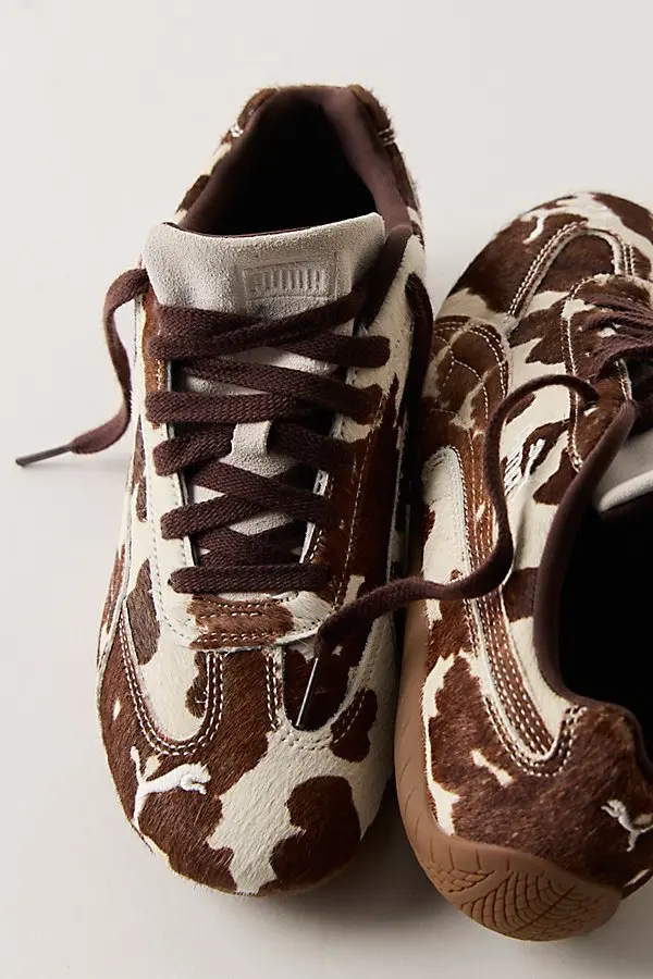PUMA Speedcat Printed Sneakers - Chocolate Brown - Gum