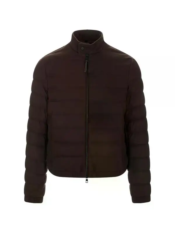 Moncler Luray Quilted High-neck Jacket - Brown
