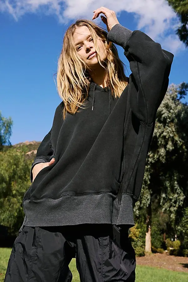 Free People Oversized Hoodie - Black