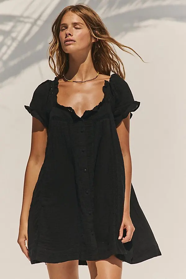 Free People Tilly Mini Dress - Black
