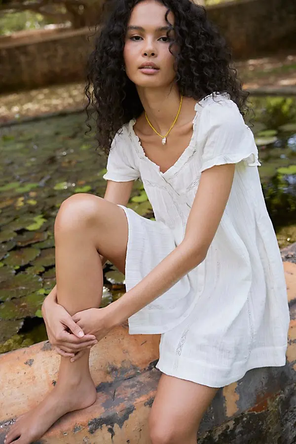 Free People Tilly Mini Dress - Clean Ivory