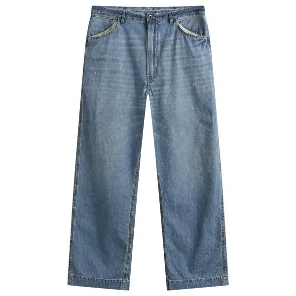MAISON MARGIELA Wide Leg Jeans - Blue Washed