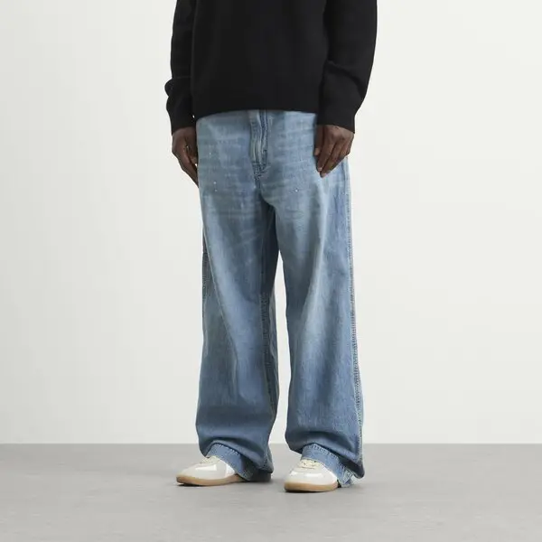 MAISON MARGIELA Wide Leg Jeans - Blue Washed