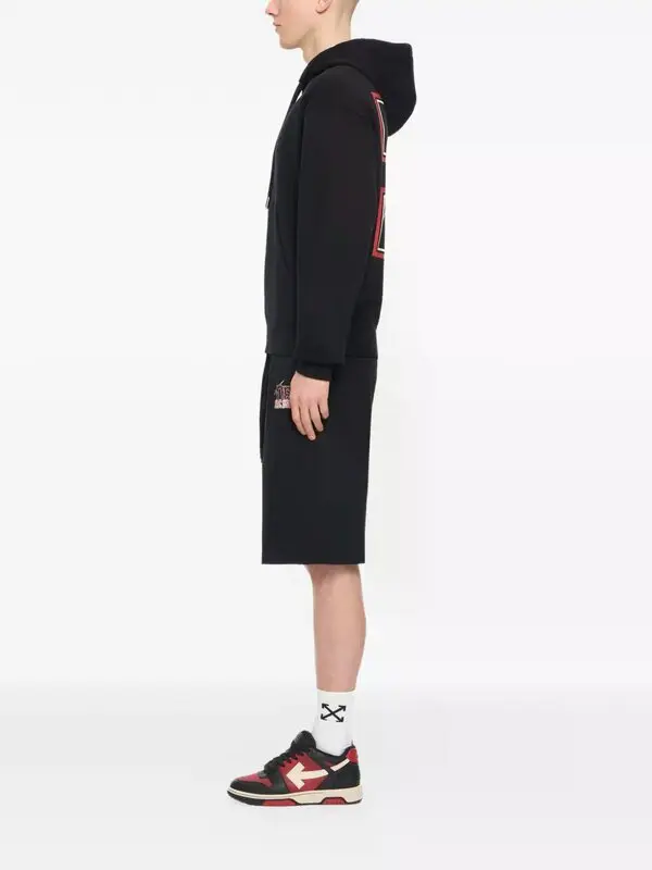 Off-White X Ac Milan Arrow Print Hoodie - Black
