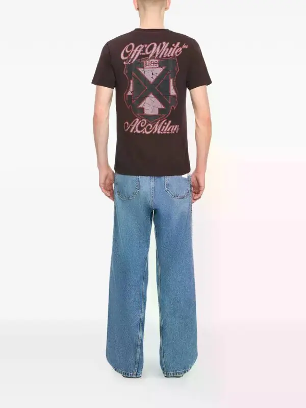 Off-White X Ac Milan Logo-print T-shirt