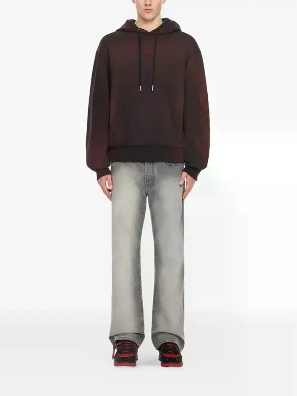 Off-White X Ac Milan Logo-embroidered Hoodie