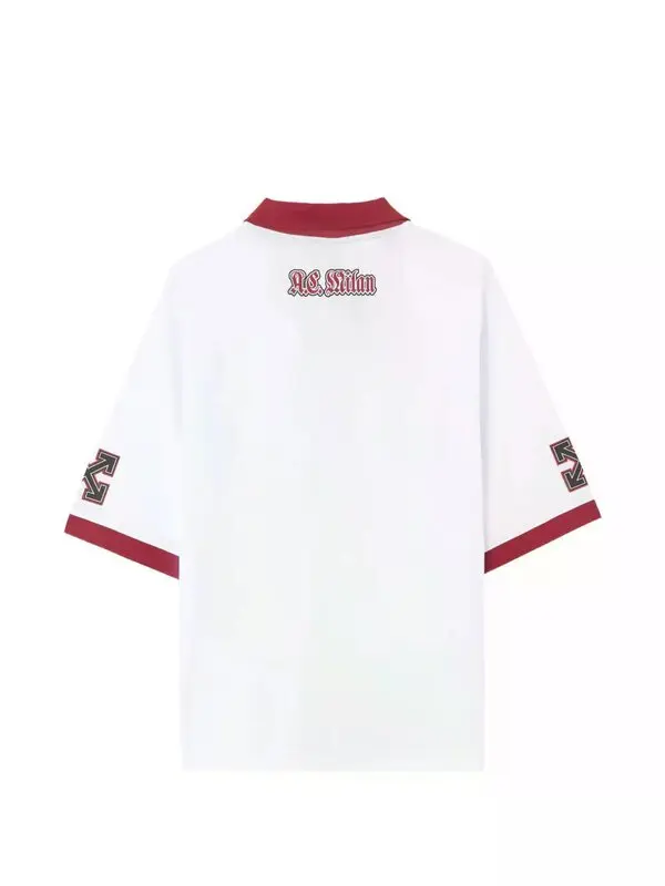 Off-White X Ac Milan Polo-collar T-shirt