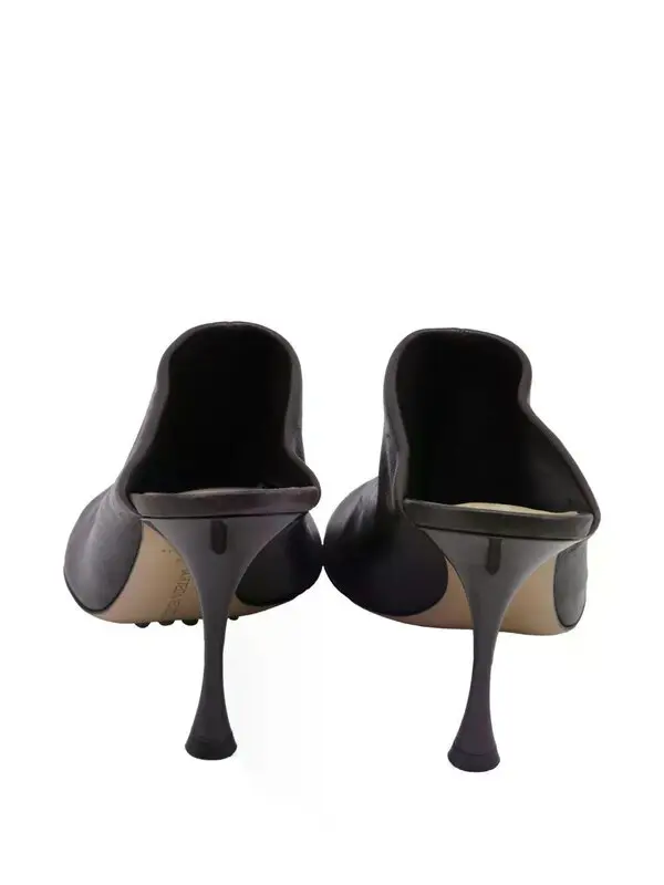 Bottega Veneta Dot Sock Leather Mules - Brown