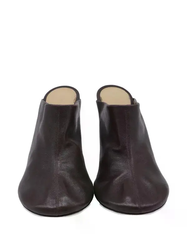 Bottega Veneta Dot Sock Leather Mules - Brown