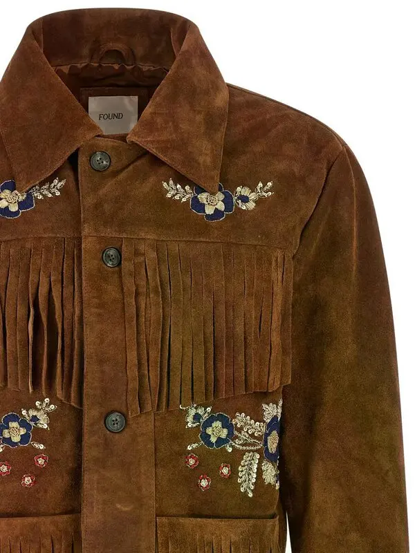 FOUND Fringed Embroidered Jacket