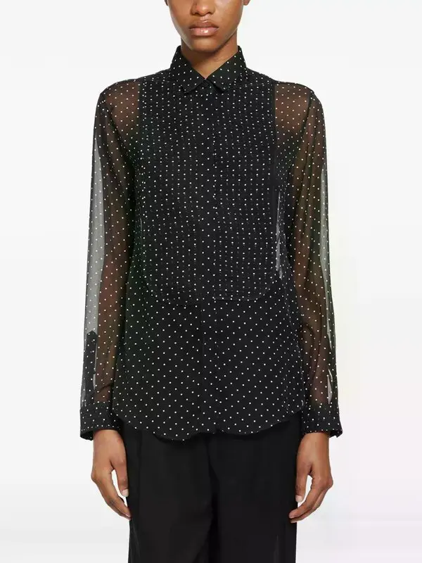 TOM FORD Polka-dot Silk-chiffon Shirt