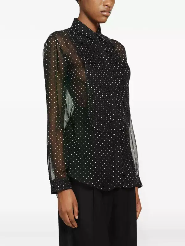 TOM FORD Polka-dot Silk-chiffon Shirt