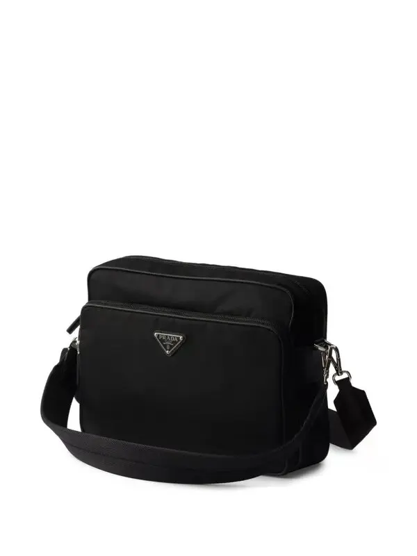 Prada Re-nylon Triangle-logo Shoulder Bag - Black