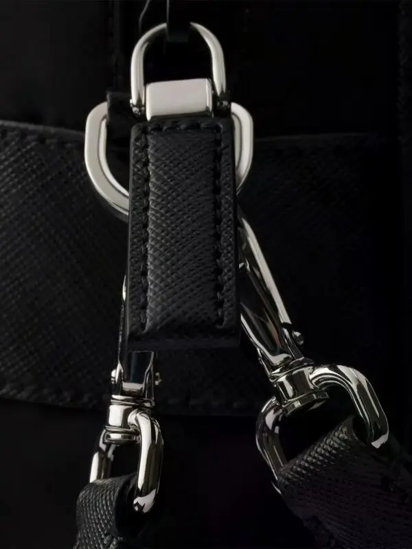 Prada Re-nylon Triangle-logo Shoulder Bag - Black