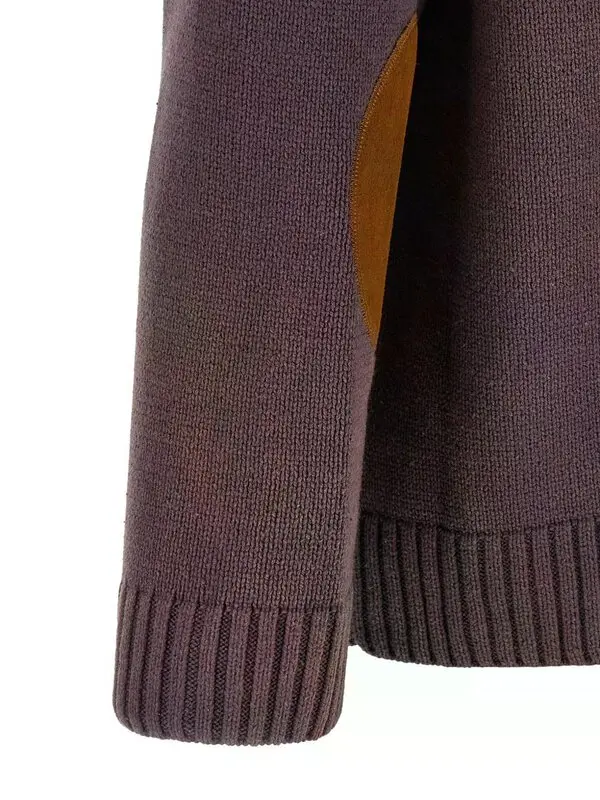 FOUND Jacquard-pattern Horse Cardigan - Brown