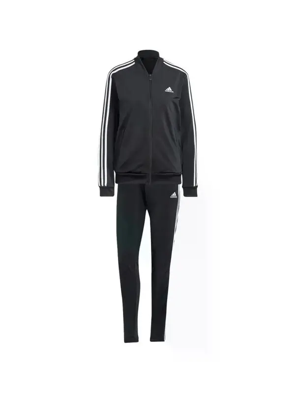 Adidas Stripe-detail Zip-fastening Tracksuit - Black
