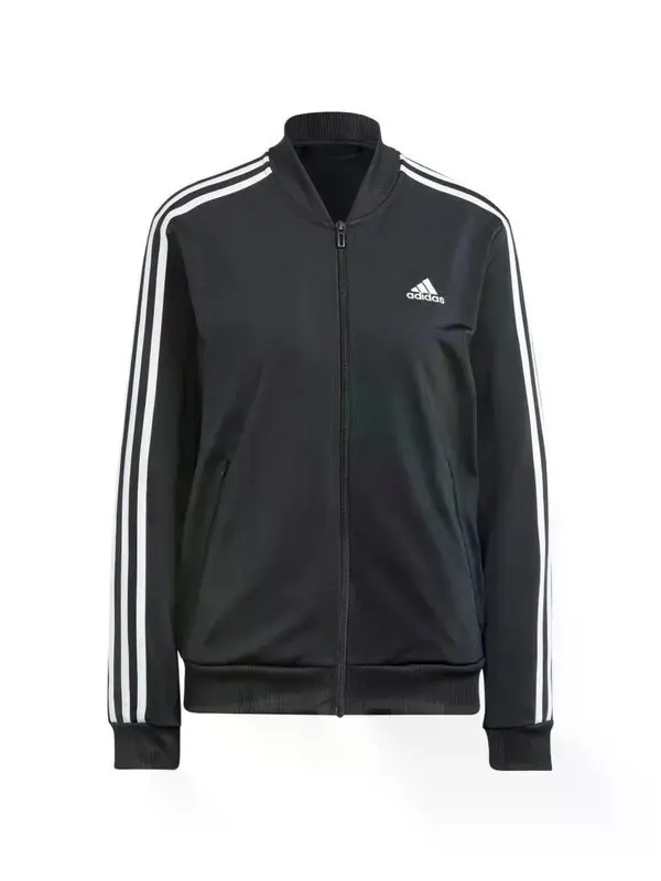 Adidas Stripe-detail Zip-fastening Tracksuit - Black