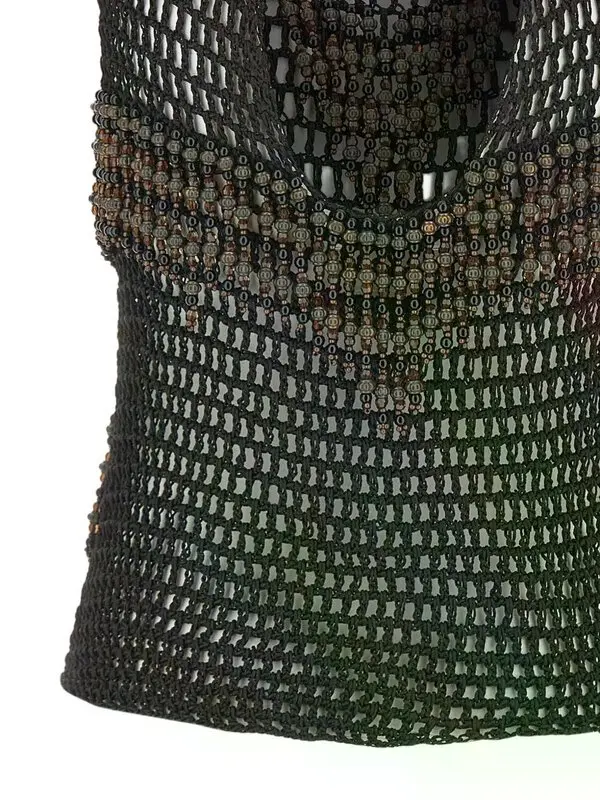 BLESS Amaranto Bead-embellished Crochet Top