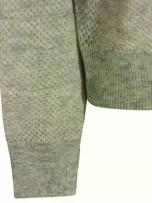 Brunello Cucinelli Metallic Open-knit Sweater