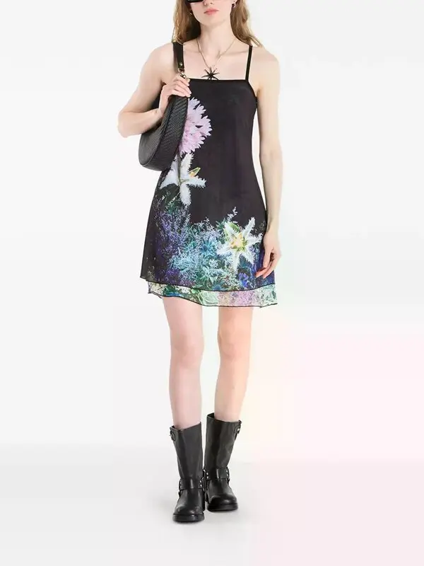 Desigual Floral-print Layered Mini Dress