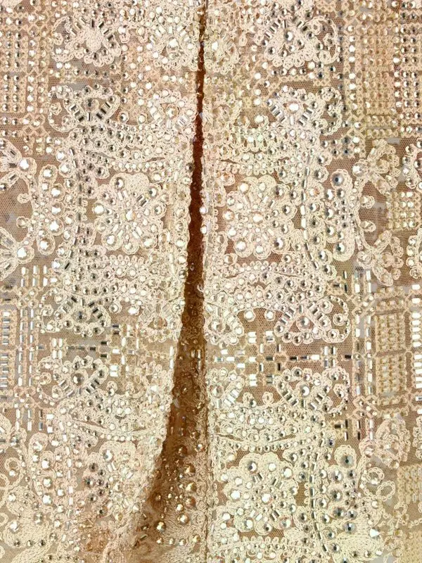 Ermanno Scervino Crystal-embellished Lace Midi Dress